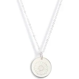 NASHELLE Nashelle Birth Flower Necklace Sterling Silver - April