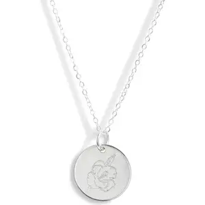 NASHELLE Nashelle Birth Flower Necklace Sterling Silver - August