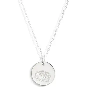 NASHELLE Nashelle Birth Flower Necklace Sterling Silver - November