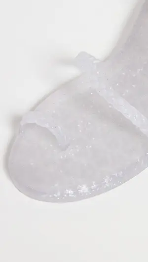 ANCIENT GREEK SANDALS Eleftheria Jelly Sandals - Clear/silver Glitter