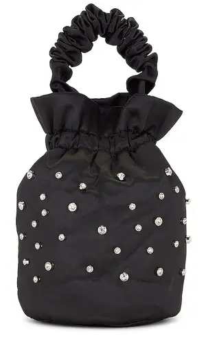 GANNI Occasion Ruched Top Handle Bag