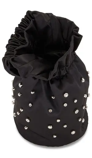 GANNI Occasion Ruched Top Handle Bag
