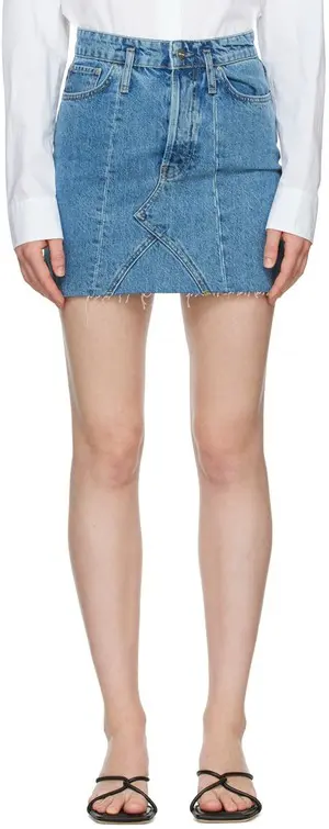 ANINE BING ANINE BING Blue Connie MIni Skirt - Washed Blue