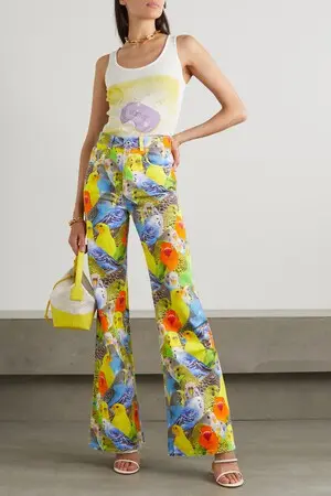 Loewe High-rise Printed Flared Jeans