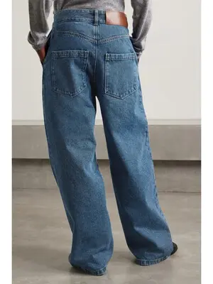 Loewe Anagram Baggy Wide-leg Jeans - Blue