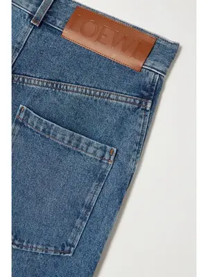 Loewe Anagram Baggy Wide-leg Jeans - Blue