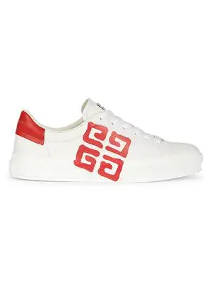 Givenchy Men's City Sport Lace-Up Sneakers - White Red  White Red