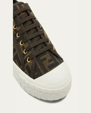 Fendi Ff Jacquard Low-top Sneakers