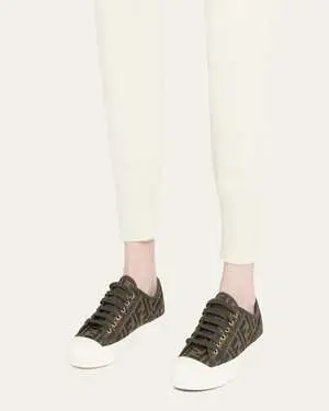 Fendi Ff Jacquard Low-top Sneakers