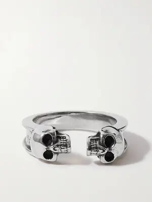 Alexander McQueen Skull Burnished -tone Ring - Silver