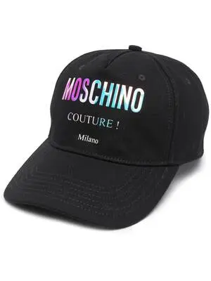 Moschino Print Cotton Cap - Black