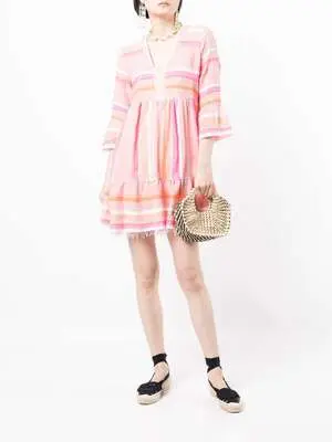 LEMLEM Jikirti Stripe-print Dress - Pink