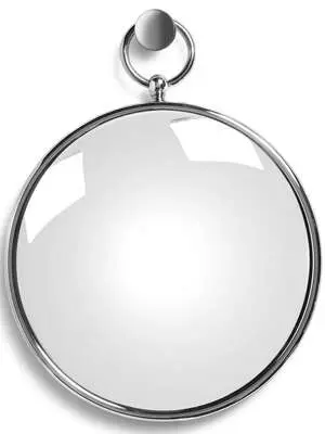FORNASETTI Magic Convex Mirror With Ring - Silver
