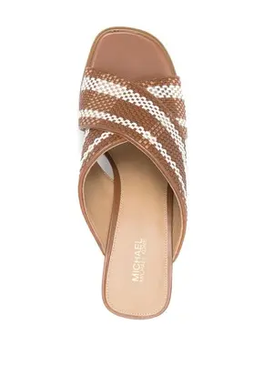 Michael Kors Striped Mule Sandals