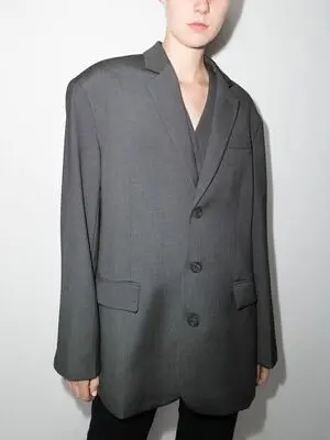 THE FRANKIE SHOP Gelso Oversized Blazer - Grey