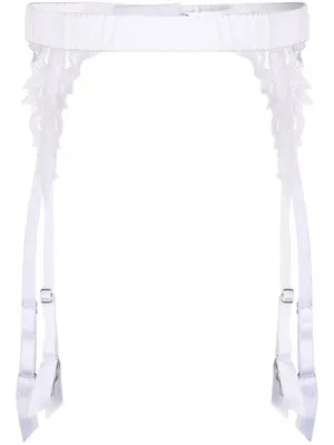 FLEUR OF ENGLAND Aria Suspender Belt - White