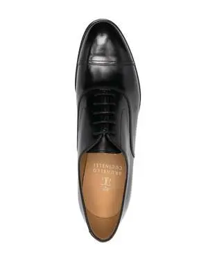 Brunello Cucinelli Leather Oxford Shoes - Black