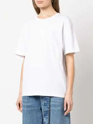 Alexander Wang Cotton Jersey Puff Logo Tee - White