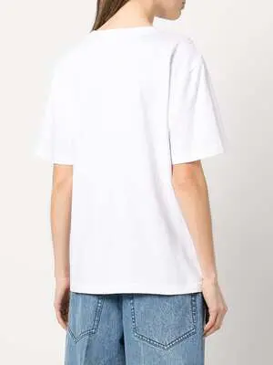 Alexander Wang Cotton Jersey Puff Logo Tee - White
