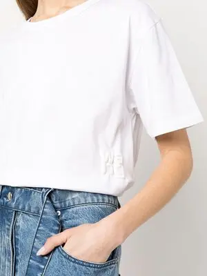 Alexander Wang Cotton Jersey Puff Logo Tee - White