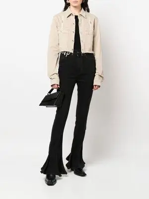 Rick Owens Raw-cut Cropped Shirt Jacket