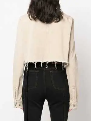 Rick Owens Raw-cut Cropped Shirt Jacket