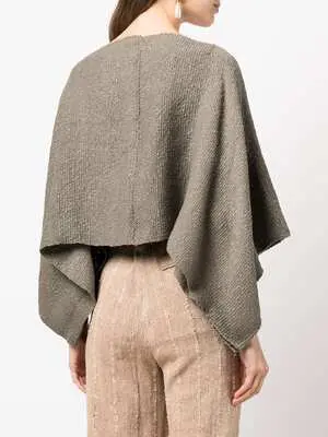 Voz Cropped Knitted Bolero - Grey