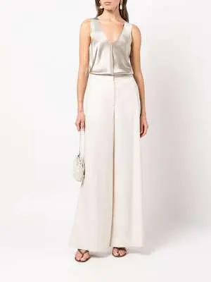 Voz High-waist Wide-leg Trousers - Neutrals