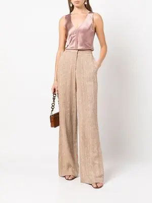 Voz Raw-cut Silk Tank Top - Pink