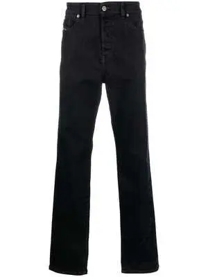 DIESEL® Logo Patch Straight-leg Jeans