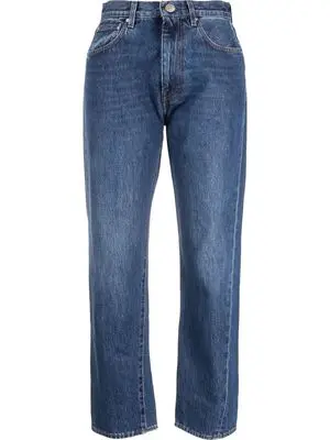 TOTEME Cropped Straight-leg Jeans - Blue