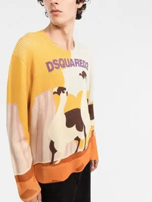 Dsquared2 Llama Country Knitted Jumper