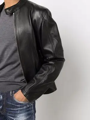 Dsquared2 Leather Biker Jacket
