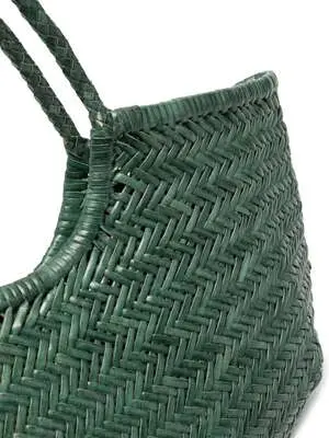 Dragon Diffusion Nantucket Interwoven Leather Tote Bag - Green