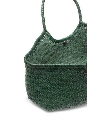 Dragon Diffusion Nantucket Interwoven Leather Tote Bag - Green