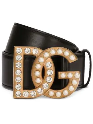 DOLCE & GABBANA Dolce & Gabbana DG-Logo Leather Belt