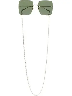 Gucci Rimless Oversized-frame Sunglasses - Gold