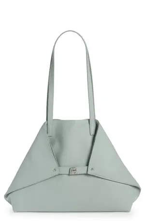 Akris AI Calfskin Leather Tote Mint