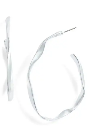 KARINE SULTAN Irregular Hoop Earrings - Silver
