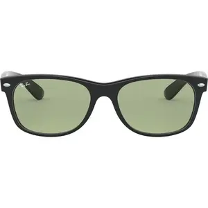 Ray-ban Ray-Ban 55mm Rectangular Sunglasses Black/green