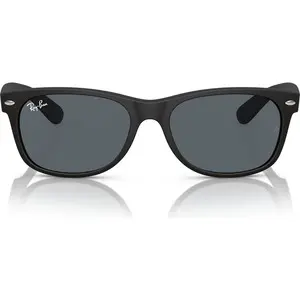 Ray-ban Ray-Ban 55mm Rectangular Sunglasses Rubber Black