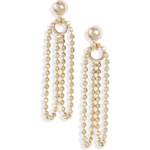 POPPY FINCH 14k Gold Beaded Double Drop Earrings - 14kyg