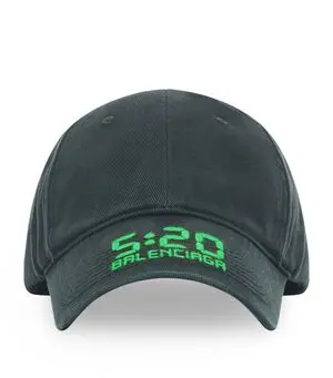 Balenciaga 5:20 Graphic Baseball Cap - Black | Editorialist