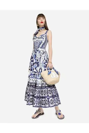 Dolce & Gabbana Majolica-print Twill Scarf 50 X 50