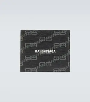 Balenciaga Bb Leather Wallet - Black