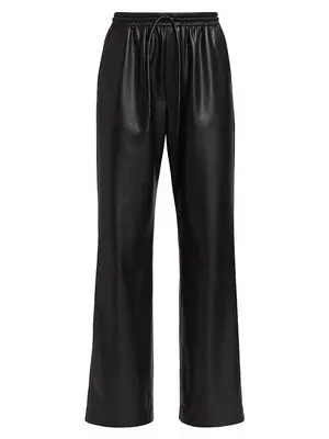 Nanushka Women's Calie Vegan Leather Pants - Black  - Black