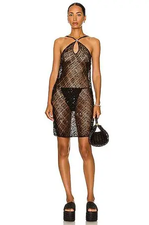 Coperni Sequin Crochet Dress