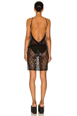 Coperni Sequin Crochet Dress