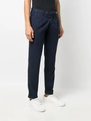 MYTHS Slim-fit Chino Trousers - Blue