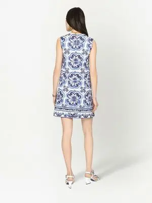 Dolce & Gabbana Majolica-print Brocade Minidress